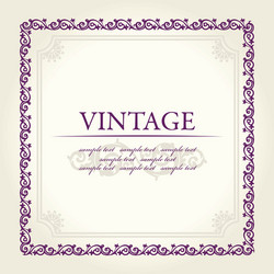 Classical vintage old frame card design Royalty Free Vector