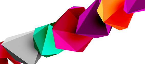 3d low poly triangle design elements Royalty Free Vector