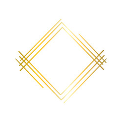 Gold frame beautiful simple golden design vintage Vector Image