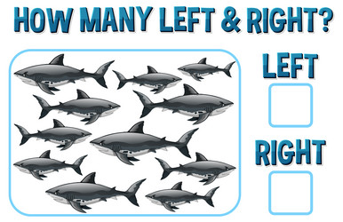 Left and right game template with sea animals Vector Image