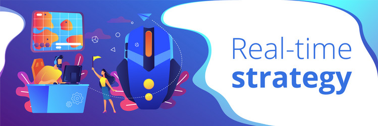 Mmorpg concept banner header Royalty Free Vector Image