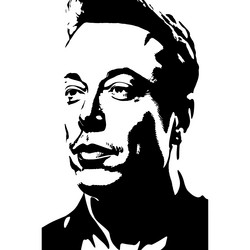 Elon musk silhouette Royalty Free Vector Image