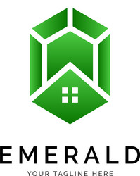 Emerald gemstone Royalty Free Vector Image - VectorStock