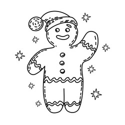 Gingerbread Man Black and White Vector Images (over 2,700)