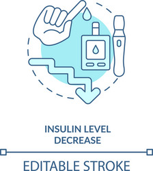 Insulin level decrease concept icon Royalty Free Vector