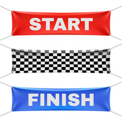 Start and finish banner Royalty Free Vector Image