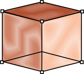 Cube 3d graph design element Royalty Free Vector Image