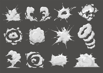Key frames of bomb cartoon explosion animation Vector Image