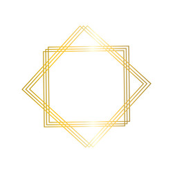 Gold frame beautiful simple golden design vintage Vector Image