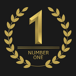 Number one symbol Royalty Free Vector Image - VectorStock