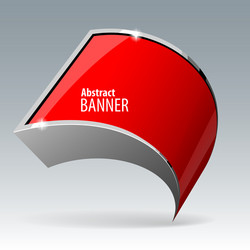 Shiny gloss red banner Royalty Free Vector Image