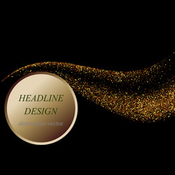 Abstract gold waves design shiny golden moving Vector Image