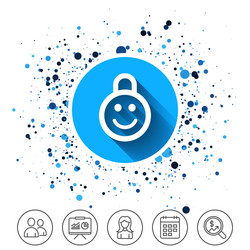 Child lock icon locker with smile symbol Vector Image