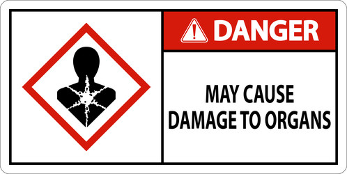 Notice may cause damage to organs ghs sign Vector Image