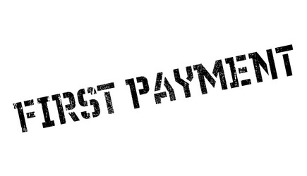 First payment rubber stamp Royalty Free Vector Image