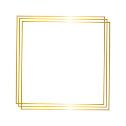 Gold frame beautiful simple golden design vintage Vector Image