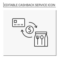 Purchase line icon Royalty Free Vector Image - VectorStock
