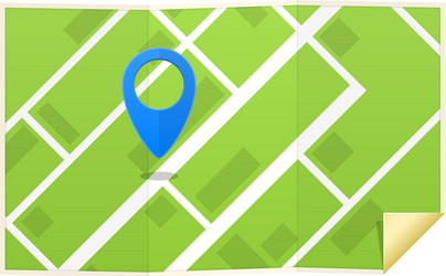 Road map with colorful marks markers dotted line Vector Image