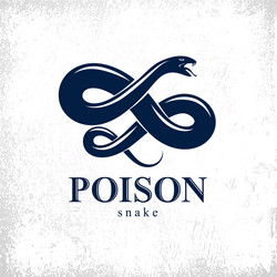 Snake logo emblem or tattoo deadly poison Vector Image
