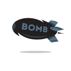 Cartoon atomic rocket nuclear bomb Royalty Free Vector Image
