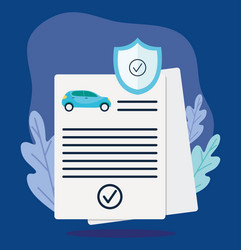 Car insurance policies Royalty Free Vector Image