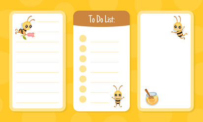 Cute honey bee diploma design with busy insect Vector Image