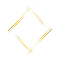 Gold frame beautiful simple golden design vintage Vector Image