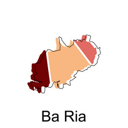 Map of ba ria vung tau design template world map Vector Image