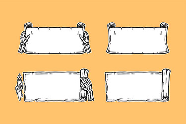 Old paper scroll parchment with skull hand Vector Image