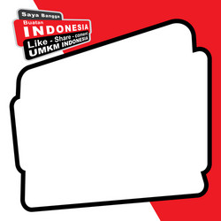 Frame bangga indonesia Royalty Free Vector Image