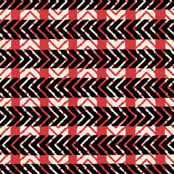 Red black square caro ecru seamless pattern Vector Image