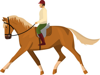 Man riding horse alone Royalty Free Vector Image