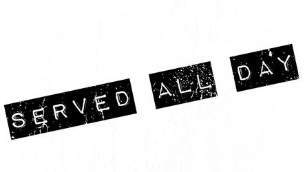 Served all day rubber stamp Royalty Free Vector Image