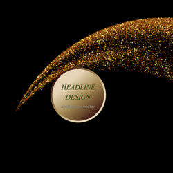 Abstract gold waves design shiny golden moving Vector Image