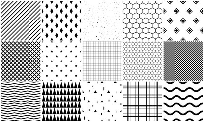 Seamless pattern set Royalty Free Vector Image