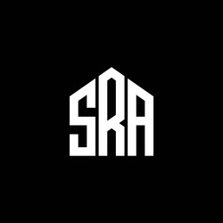 Sra letter logo design on black background Vector Image