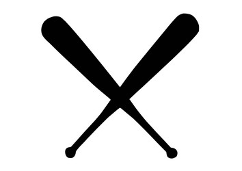 Baseball bats with split image Royalty Free Vector Image