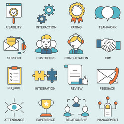Customer relationship management icons - part 3 Vector Image
