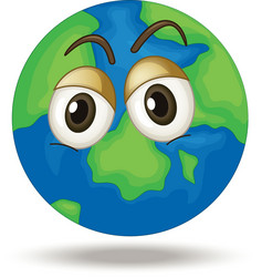 A smiling planet earth Royalty Free Vector Image