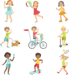 Fun kids activities Royalty Free Vector Image - VectorStock