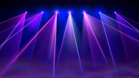Laser light show bright led beams smoke dj Vector Image