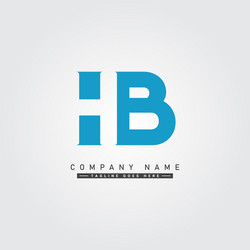 Initial letter bhd logo - simple monogram Vector Image