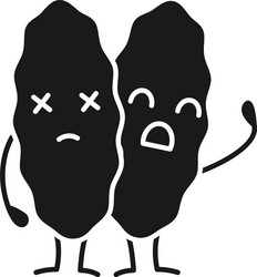 Prostate gland and urethra glyph icon Royalty Free Vector