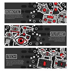 Robot banners set robot banners set Royalty Free Vector