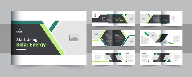 Solar energy company profile brochure design Vector Image