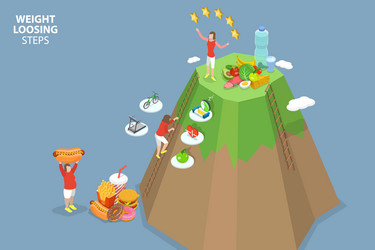 Gluttony flat concept Royalty Free Vector Image