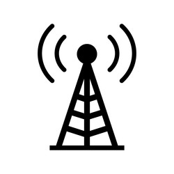 Radio tower or base station for television Vector Image