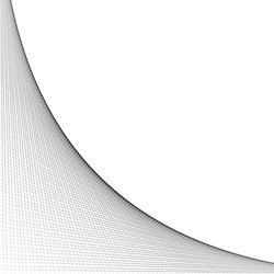 Grid mesh of intersecting lines with curve arc Vector Image