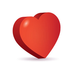 3d of a heart Royalty Free Vector Image - VectorStock