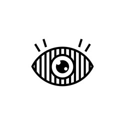 Human eye logo and icon isolated Royalty Free Vector Image